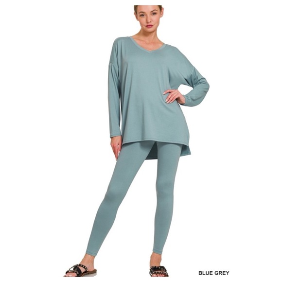 Zenana Outfitters | Pants & Jumpsuits | 25 Start 259 Zenana Blue Grey ...